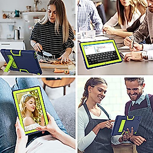 Mignova For Walmart surf onn Tablet Pro 10.1 Case Model 10003562 Tablet Soft Silicone & Had Back Cover For Walmart Onn 10.1 inch Pro Android Tablet 2020 Case Kids Friendly Shock-Resistant (Navy+Green)