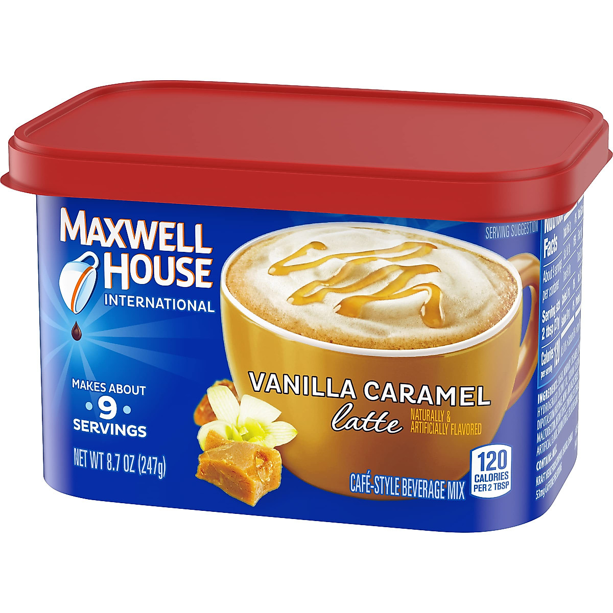 Maxwell House International Vanilla Caramel Latte Mix, 8.7 OZ