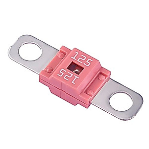 4Pcs 125A AMI/Midi Fuse - 125 Amp High Current Bolt-on Fuse for Cars, Trucks, Construction Vehicles, Buses, Caravans