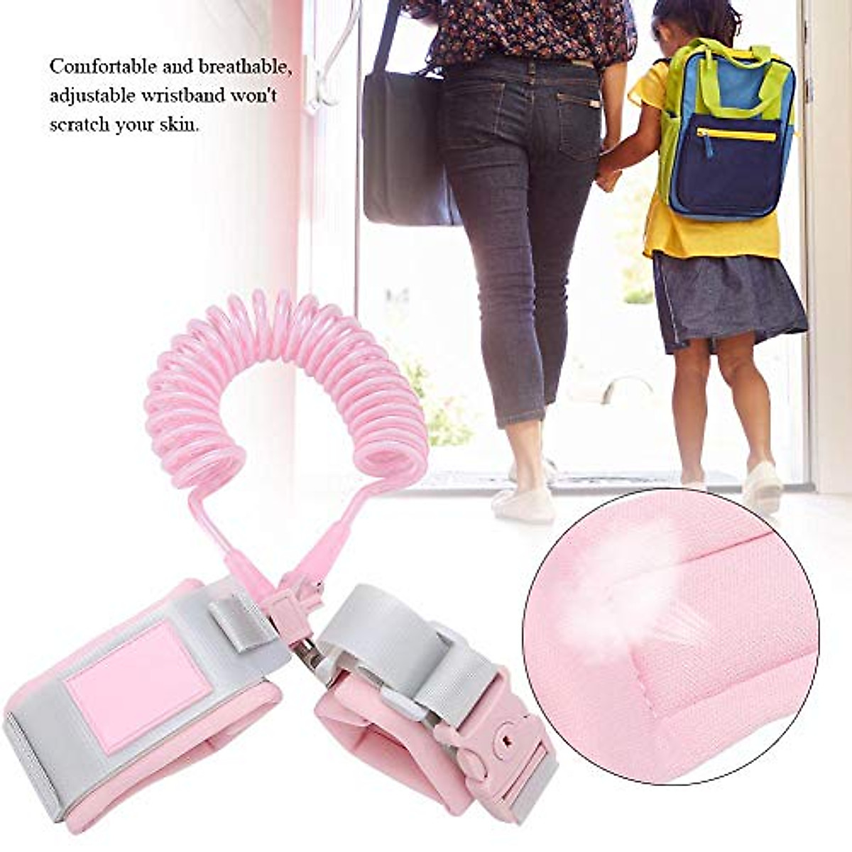 Anti Lost Wrist Link, 6.6ft Harness Strap Rope Backpack Leash Walking Hand Belt Wristband for Toddlers Kids,Baby Bottle Holder, Universal Bag and Other Accessories