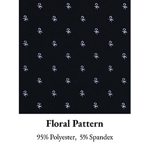 Mebius Toddler Black Long Sleeve Peter Pan Contrast Collar Dress Little Girls Vintage Tunic Knit Dresses Casual Church Funeral Black Floral Pattern 4Y