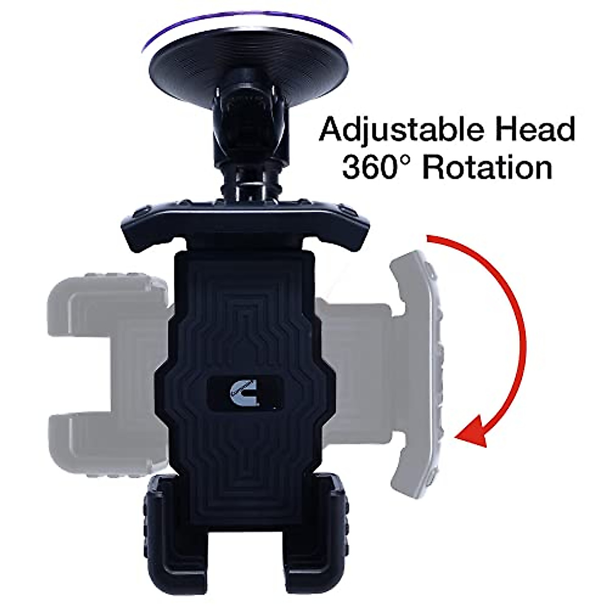 Cummins Windshield Phone Mount CMNWSPH - Suction Cup Phone Holder for Car or Truck Window or Dash Universal Fit - Black