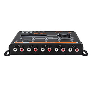 PRV AUDIO Car Audio DSP 2.4X Digital Crossover and Equalizer 4 Channel Full Digital Signal Audio Processor DSP with Sequencer Remote Relay