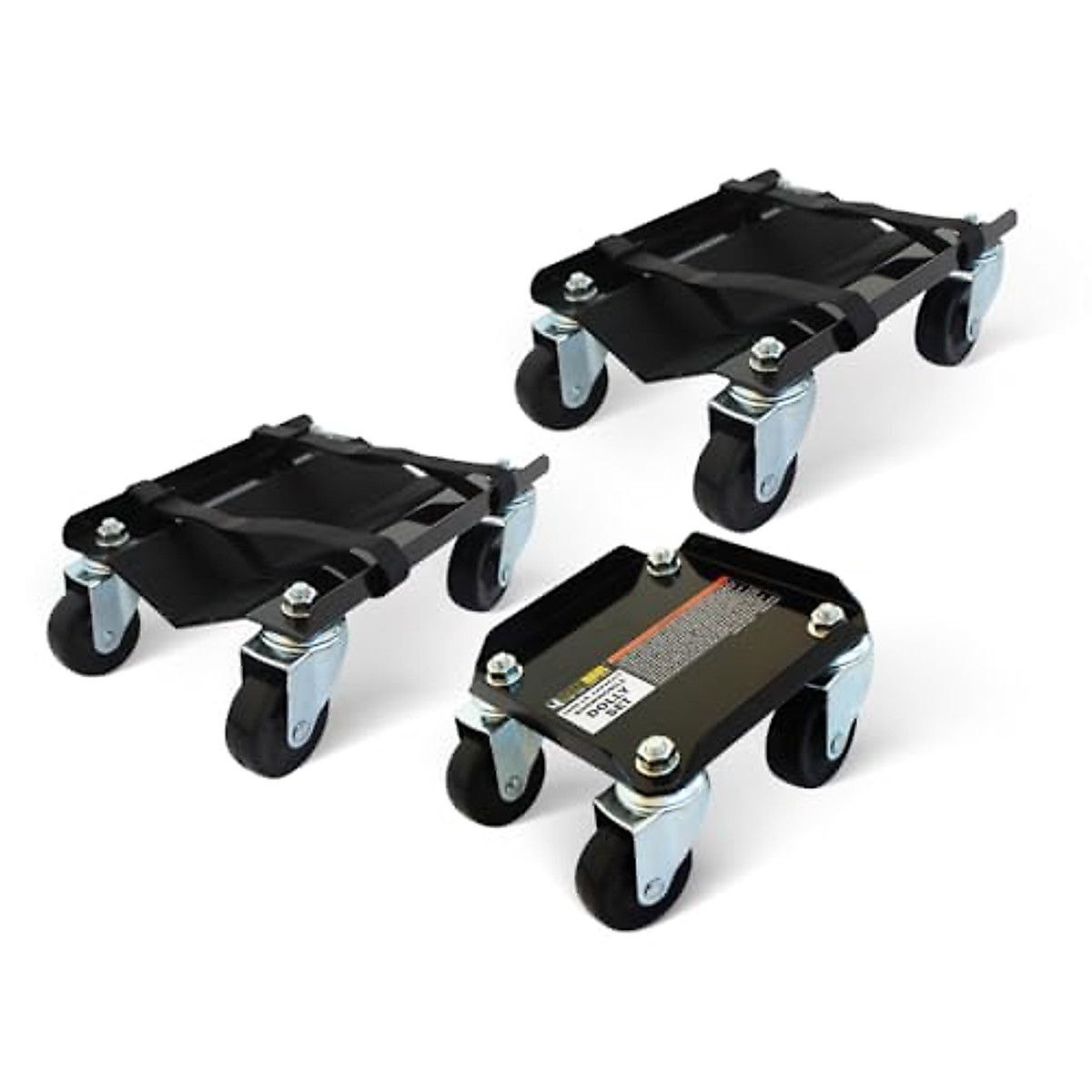 MaxxHaul 50859 Snowmobile Moving Dolly Set, 1500lbs Load Capacity V-Slide Anti-Slip Rubber Pads Straps Firmly Attaching on Skis