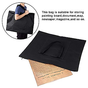 Yencoly Hand-held Shockproof Felt Bag,A2 Drawing Painting Board Storage File Bag Document Carry Case Protective Case for Light Box