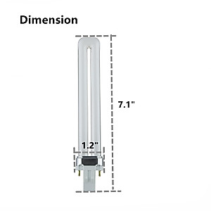 SATZOL 4 Pack 13W GX23 2 Pin Base Bulb 4100K PL-S 13W CFL Light Bulb Replacement for Sylvania 21135 CF13DS/841- Philips 146878 PL-S 13W/841 and GE 97572 F13BX/841