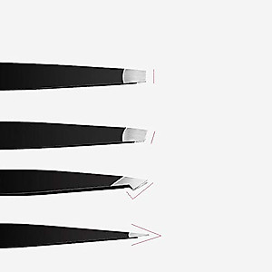 4-piece Eyebrow Clip Beauty Tweezers Set, Professional Stainless Steel Tweezers, Precision Stainless Steel Kit for Ingrown Hair Eyebrows Facial Hair Splinter and Eyelashes