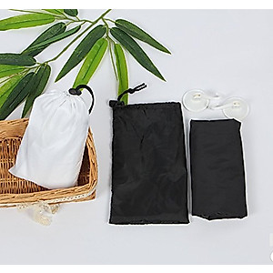 Beard Apron, Beard Catcher Bib with Suction Cups for Mirror. Easy and Effective Way to Keep Your Sink Clean. Perfect Beard Care Shaving Hair Catcher Gift for man, Gift for boyfriend (Black)