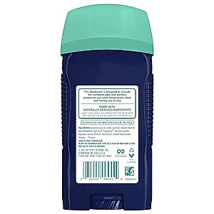 Tom's of Maine Complete Protection Aluminum-Free Natural Deodorant for Men, Cedar & Vetiver, 2.6 OZ