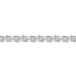 Fifth and Fine 1/2 Carat tw Natural Diamond Tennis Bracelet in 925 Sterling Silver