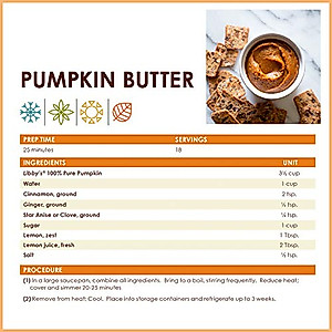 Libby's Pumpkin Pie, Thanksgiving and Holiday Desserts, Pumpkin Pie Filling, 100% Pure Pumpkin, Bulk, 6 lb 10 oz Can