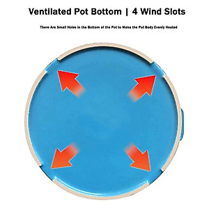 MYYINGBIN Blue Moroccan Tagine Ceramics Cooking Pot with Conical Cover Lead-Free Stewpot for Different Cooking Styles