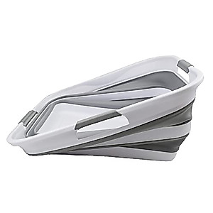 Collpasible Laundry Basket (42L Collapsible Laundry Basket (White/Grey))