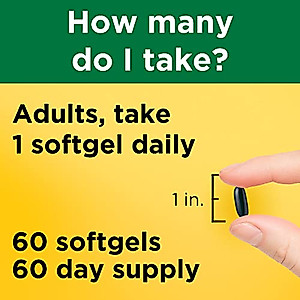 Nature Made Extra Strength Magnesium Oxide 400 mg, Dietary Supplement for Muscle, Nerve, Bone and Heart Support, 60 Softgels, 60 Day Supply