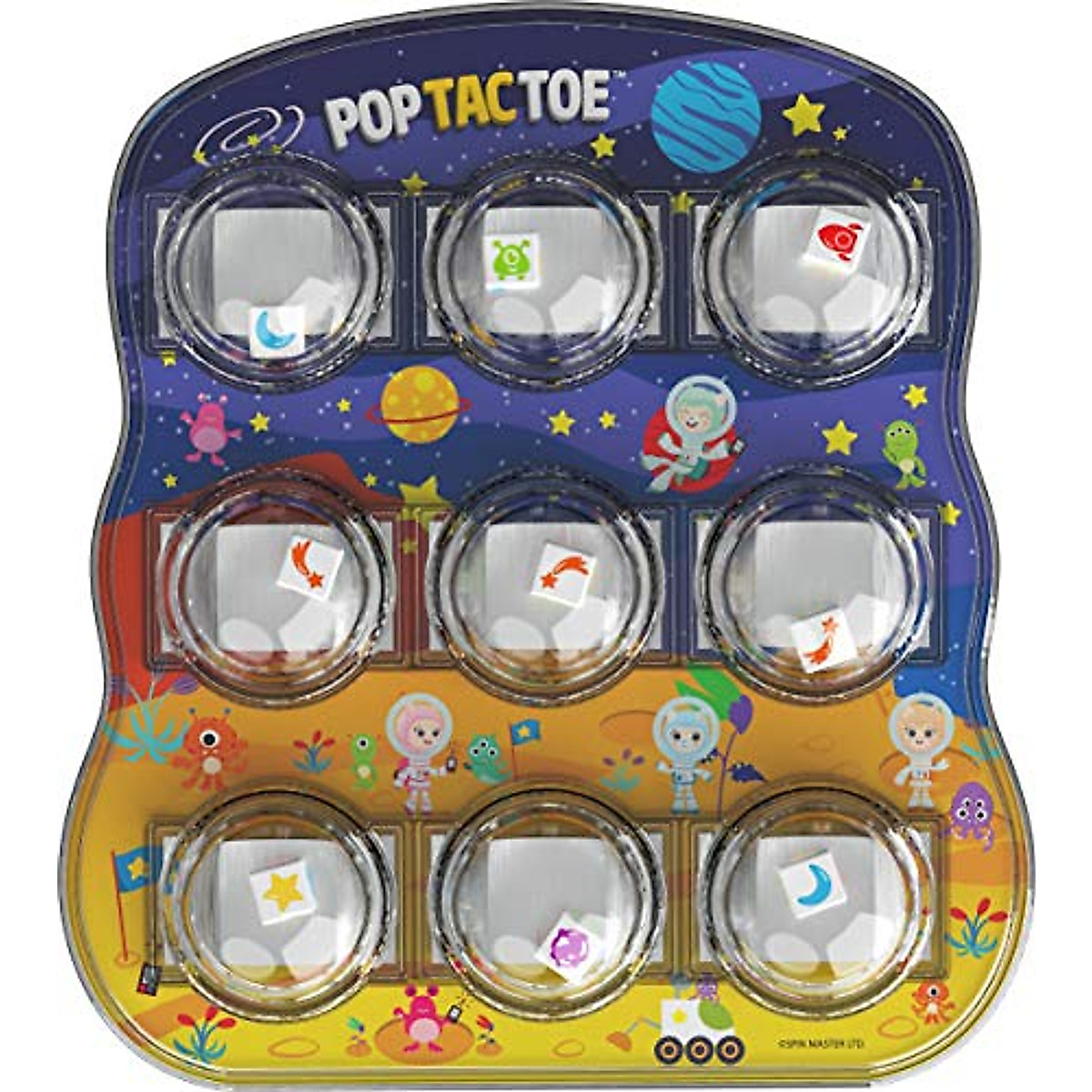 Spin Master Games Pop Tac Toe Popper Board Game, for Families and Kids Ages 3 and u