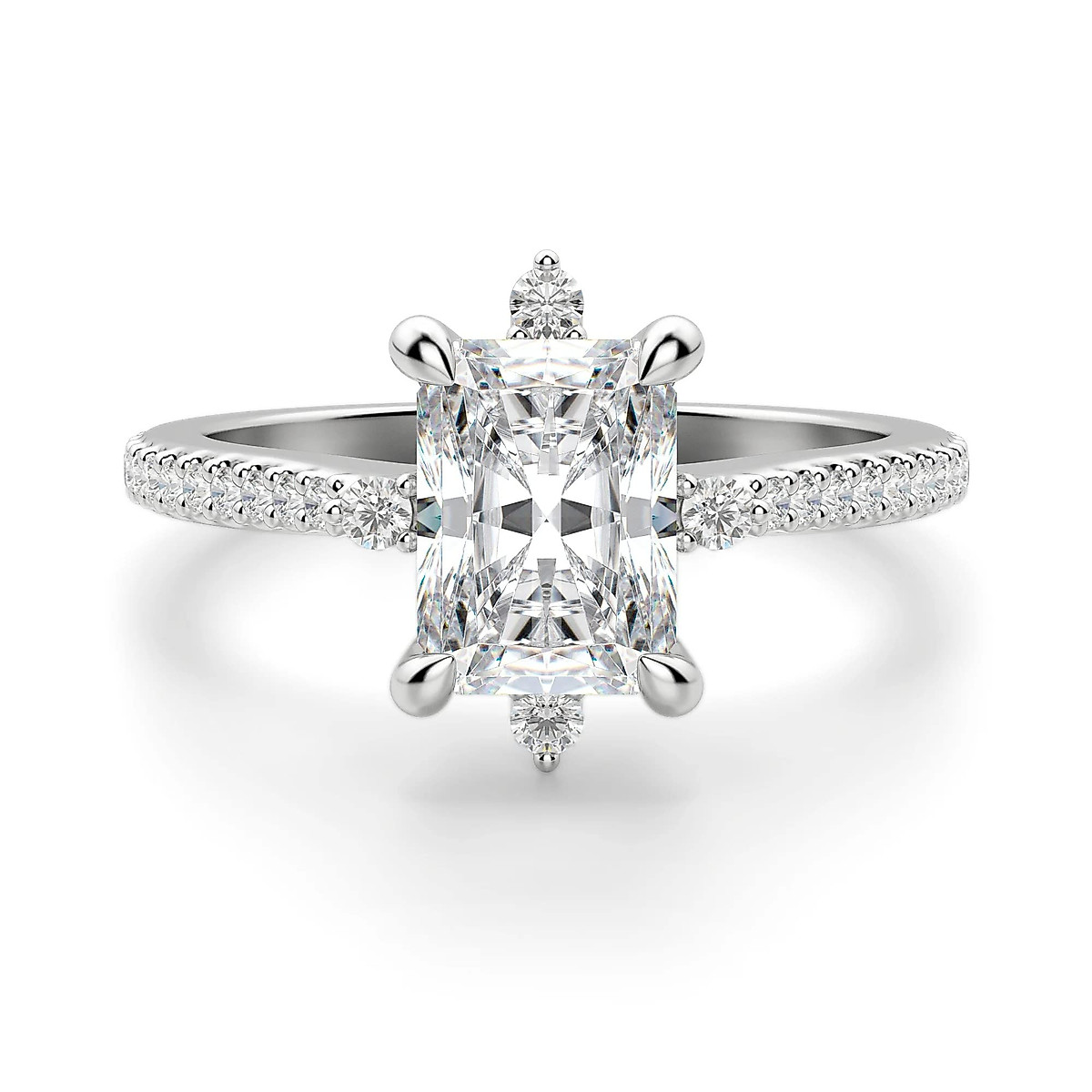 Shree Diamond 3.25 CT Radiant Infinity Accent Engagement Ring Wedding Eternity Band Vintage Solitaire Silver Jewelry Halo-Setting Anniversary Praise Vintage Ring Gift (6)