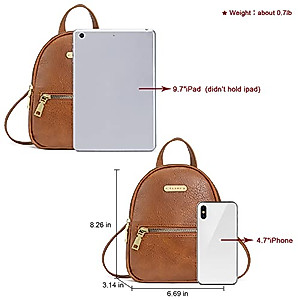 CLUCI Small Backpack for Women Cute Mini Leather Purse for Teen Girls Daypack Convertible Travel Shoulder Bag