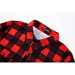 Urban CoCo Women's Classic Plaid Shirt Button Down Long Sleeve Blouse (M, 8)