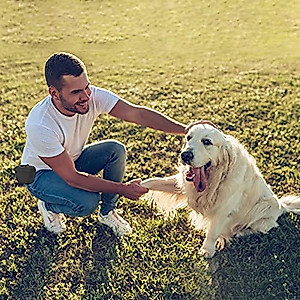 AUDWUD- Silicone Dog Treat Pouch - Clip on Portable Training Container – Convenient Magnetic Buckle Closing and Waist Clip - BPA Free