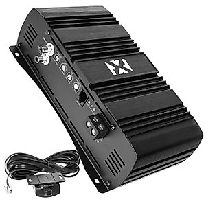 NVX XAD13 2000W RMS 1-OHM Stable Full Bridge Class D High Power Competition Monoblock Car Audio MOSFET Amplifier with Remote Subwoofer Level Control