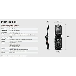 Kyocera DuraXV LTE E4610 Verizon Wireless Rugged Waterproof Flip Phone (Renewed)