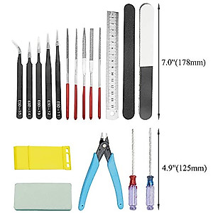 Bigstone 26 PCS Gundam Model Tools Kit Hobby Building Tools Set for Cars, Airplanes, Buildings, Gundam, Robots Models Building Repairing and Fixing ext.