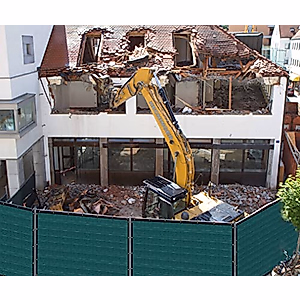 Tronssien Privacy Screen Fence 4 Ft x 50 Ft with Brass Buckle Heavy Duty Fencing Mesh Shade Net Cover for Wall Garden Yard Backyard (4 Ft X 50 Ft, Dark Green)