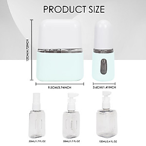 Songaa Travel Bottles For Toiletries - Travel Shampoo and Conditioner Bottles For Toiletries, 3 In 1 Toiletry Bottle Travel Containers, Travel Size Toiletry Bottle Pump Liquid Holder For Travel - Blue