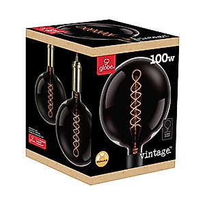 Globe Electric Oversized Round Vintage 100W Clear Glass Dimmable Incandescent Light Bulb, E26 Base, 400 Lumens, 80128