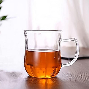 Coffee Glass Mug Cup Clear with Handle for Hot Beverage Home Cafe Elegance 12oz 350ml TPBD102870