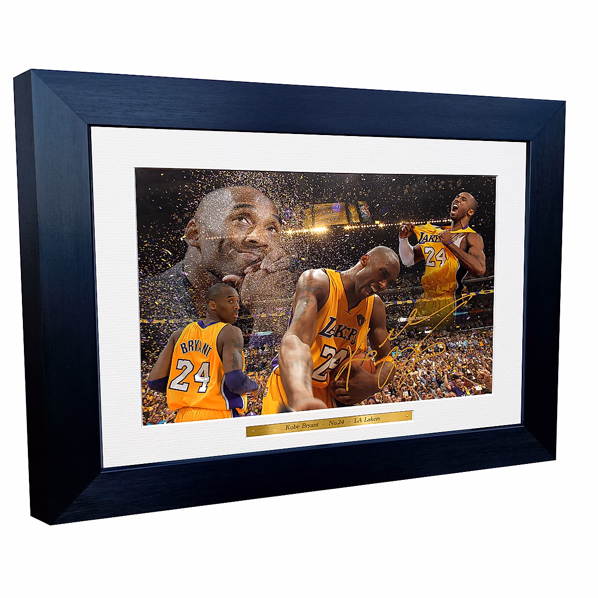 12x8 A4 Kobe Bryant LA Lakers Celebration Tribute Los Angeles Autographed Signed Photo Photograph Picture Frame Basketball Poster Gift