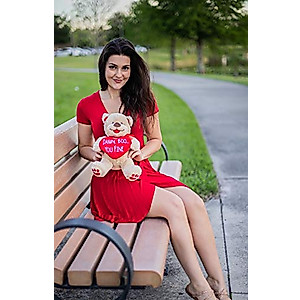 Seymour Butz Valentine Bear - Funny 8" Tall Premium Soft Teddy - Ideal for Long Distance Relationship Gifts & 1 Month for Girlfriend