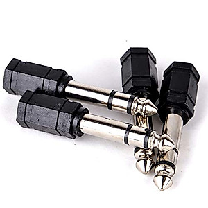8Pcs 6.35mm Male to 3.5mm Female Plug Stereo Adapter 1/4 inch Stereo Male Plug to (1/8 Inch) Female Stereo Audio Headphone Jack Adapters Socket Mini Jack Adaptor
