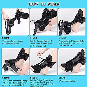 [New Version] Plantar Fasciitis Night Splint , Night Splint for Plantar Fasciitis Women & Men, Foot Splints for Plantar Fasciitis Relief, Dorsal Night Splint, Foot Brace for Plantar Fasciitis, Planters Facetious Night Splint