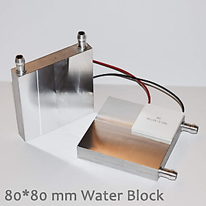 Water Cooling Block Aluminum Heatsink for Peltier TEC1-12706 or 12715 (One Block - 80 * 80mm)