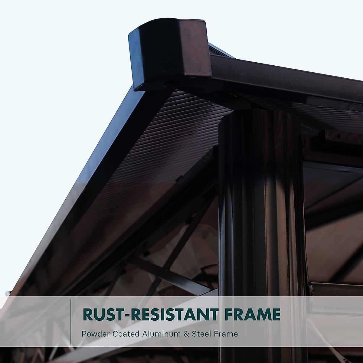 Grand patio 10x12 Hardtop Gazebo, Single Roof Pergolas Metal Aluminum Frame UV 50+ Outdoor Canopy with Mosquito Netting and Curtains, Outdoor Shelter for Garden, Lawn, Backyard