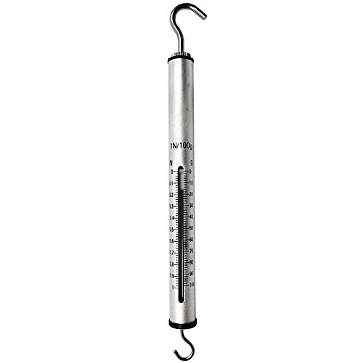 Economy Dynamometer, Aluminum - 100g / 1N - Zero-Point Calibration Capability - High Resolution Scale, Spring Balance - Classroom Quality - hBARSCI