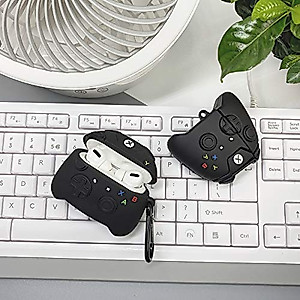 WQNIDE Cover for Airpods Pro Case, 6 in 1 Accessories Set Protective Airpods Pro Cover, Unique Fashion Funny Cute 3D Cartoon Game Controller AirPod Pro Silicone Case Cover Design for Boys Girls Men