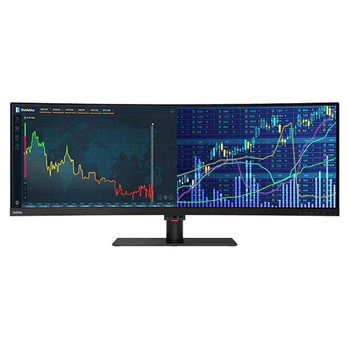 Lenovo - 61D5RAR1US ThinkVision P44w-10 43.4 WQUXGA WLED LCD Monitor - 32:10 - Raven Black - Vertical Alignment (VA) - 1.07 Billion Colors - 380 Nit Typical, 450 Nit Peak - 4 ms Extreme Mode