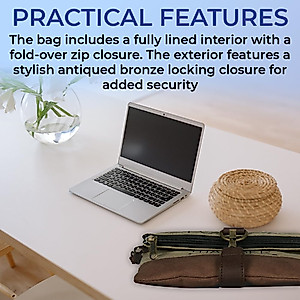 SAGEFINDS Live Love Wander Upcycled Canvas Crossbody Bag | Earth Friendly Materials | Shoulder Purse | Small Clutch | Fold-Over Zip Top | 22” Detachable Strap