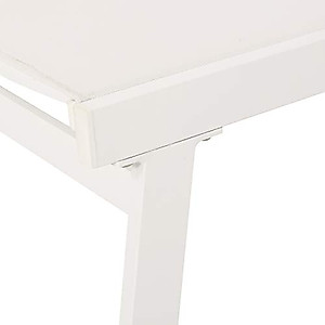 Christopher Knight Home Teresa Outdoor Aluminum Chaise Lounge with Mesh Seating (Set of 2), White