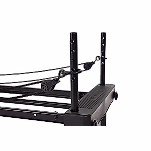 Stamina Products AeroPilates Reformer 651 Whole Body Resistance Workout Machine for Home Gym with 10 Inch Stand and Foldable Frame with Wheels