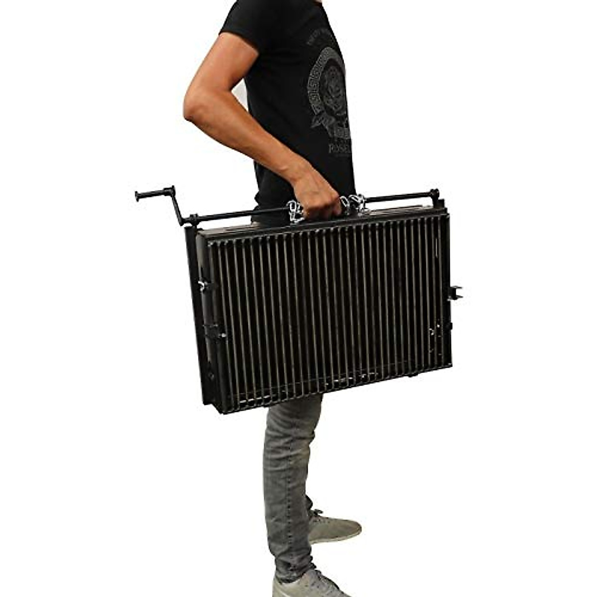 Portable Charcoal Grill, Steel Rods Style