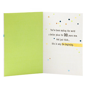 Hallmark 30th Birthday Greeting Card (Stripes and Dots)