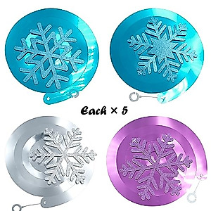 30CT Christmas Snowflake Hanging Swirl Decorations, Winter Snowflakes Frozen Birthday Party Ceiling Streamer Purple Blue Silver Snowflake Garland for Winter Party Wonderland Xmas New Year Party Decor