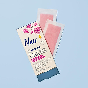 Nair Hair Remover Wax Ready- Strips 40 Count Legs/Body by Nair