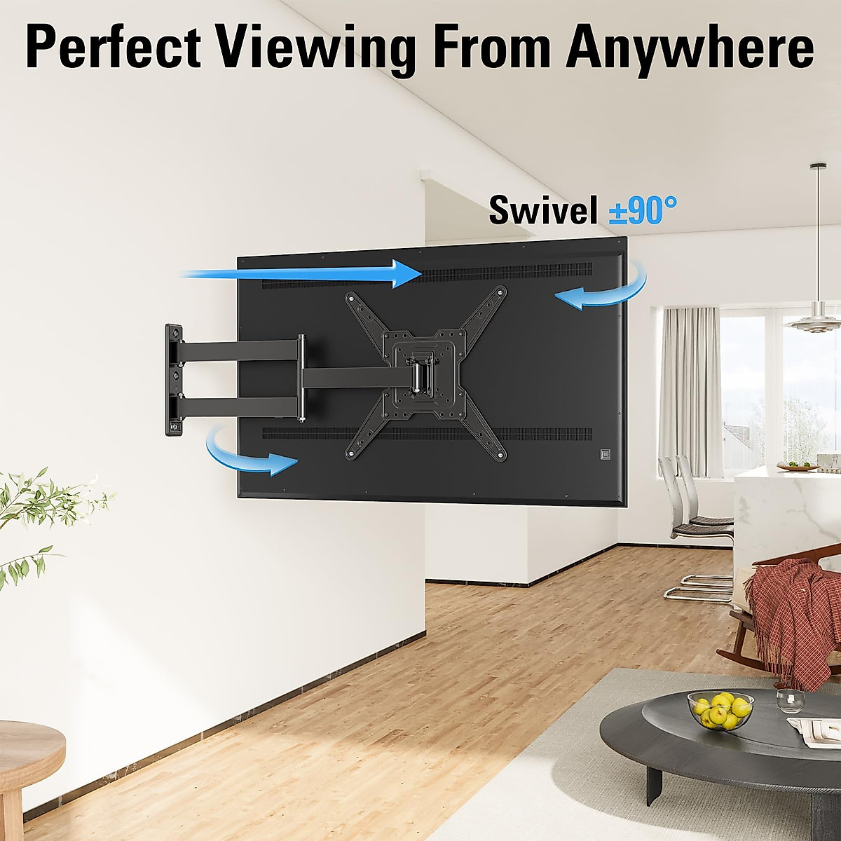 Mounting Dream Long Arm TV Wall Mount for Most 26-65 Inch TVs, 30 Inch Long Extension TV Mount Swivel and Tilt, Full Motion Wall Mount TV Bracket Fit Max VESA 400x400mm,Up to 99 lbs, MD2286-M