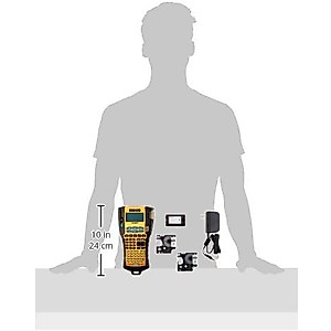 DYMO Rhino 5200 Industrial Portable Thermal Transfer Electronic Label Maker, Yellow - Label, Tape, Auto Power Off, Monochrome, LCD Display