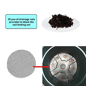 DAPERCI inches Nursery Pot Plant Grow Sturdy Flower pots in Bulk Price 20P Green