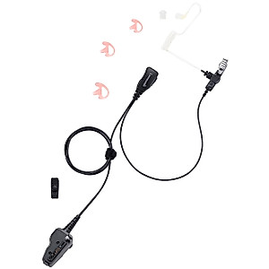 commountain Earpiece w/Mic for Kenwood Radios NX-200 NX-210 NX-300 NX-3200 NX-3300 NX-410 NX-411 NX-5200 NX-5300 NX-5400 TK-290 TK-2180 TK-3180 TK-5210 TK-5220 TK-5320, Acoustic Tube Headset